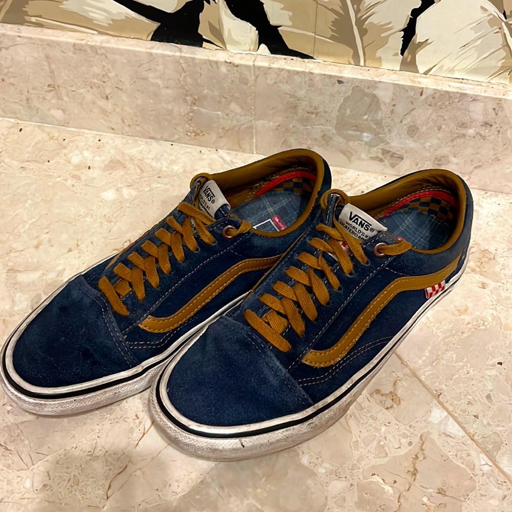 Vans Skate Old Skool Reynolds Navy & Golden Brown Ska… - Gem